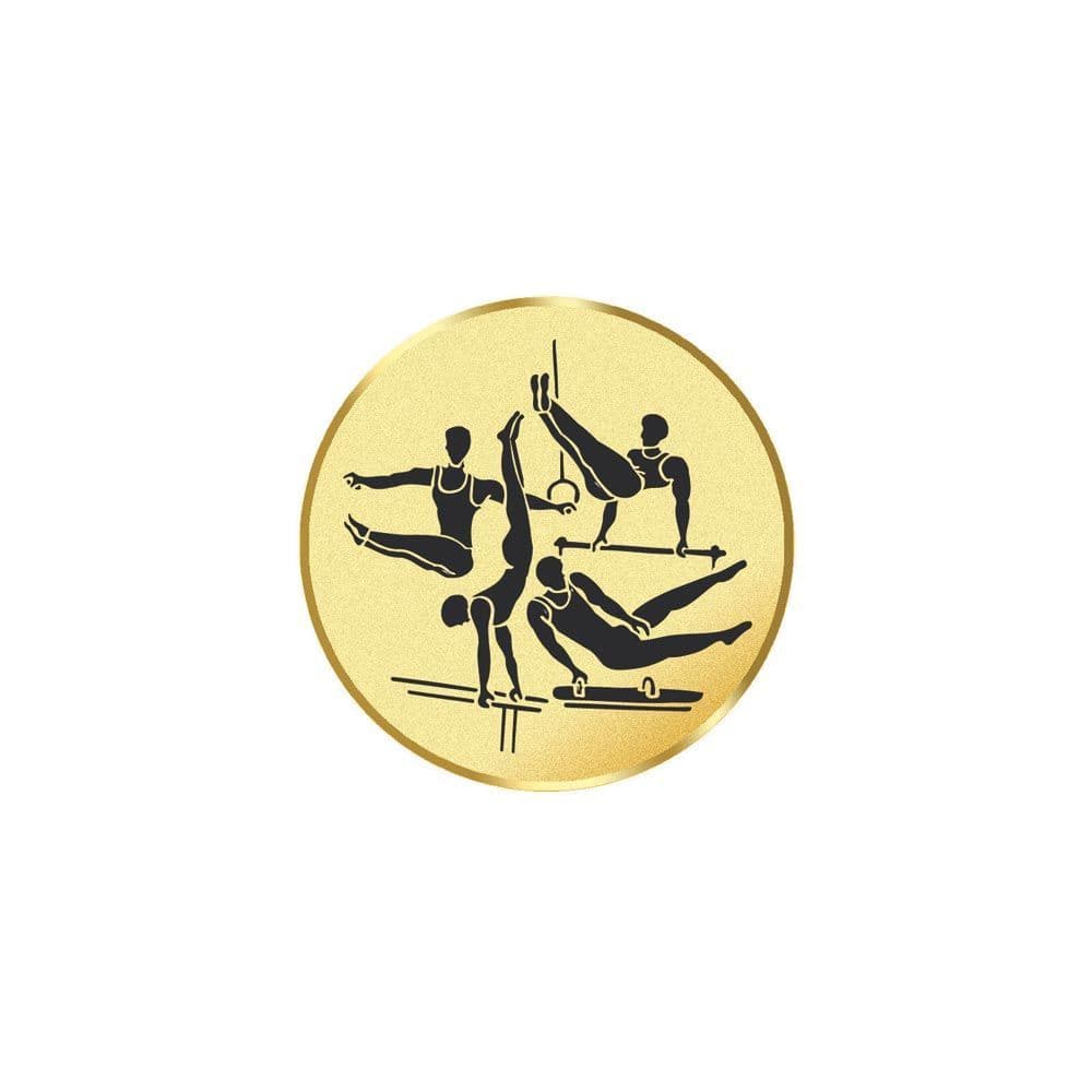 Gymnastics/Male Gold Metal 25mm Flat Centre - 5pcs