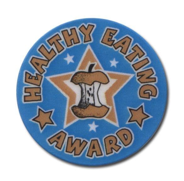 Healthy Eating Award Vinyl 25mm Flat Centre - 5pcs