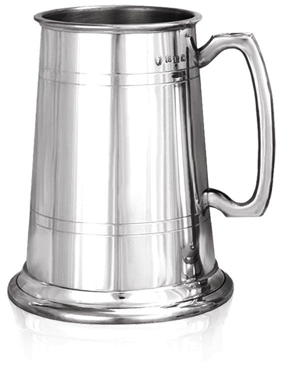 Heavy Gauge 2 Line Pewter Tankard 2 pint | TrophyMaster UK