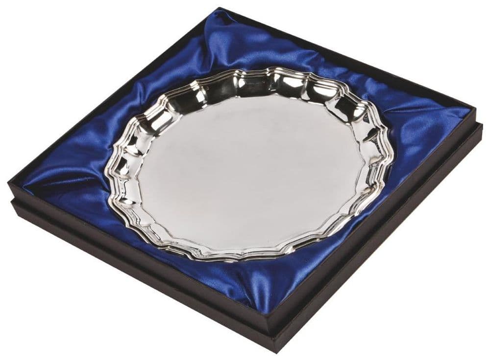 Heavy Nickel Plated Salver in Presentation Case 150mm (6 ...