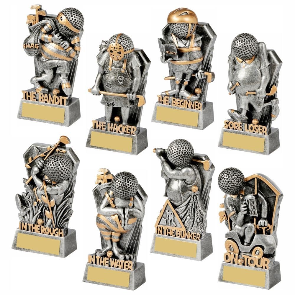 Humorous Golf Ball Head Awards - 8 Options