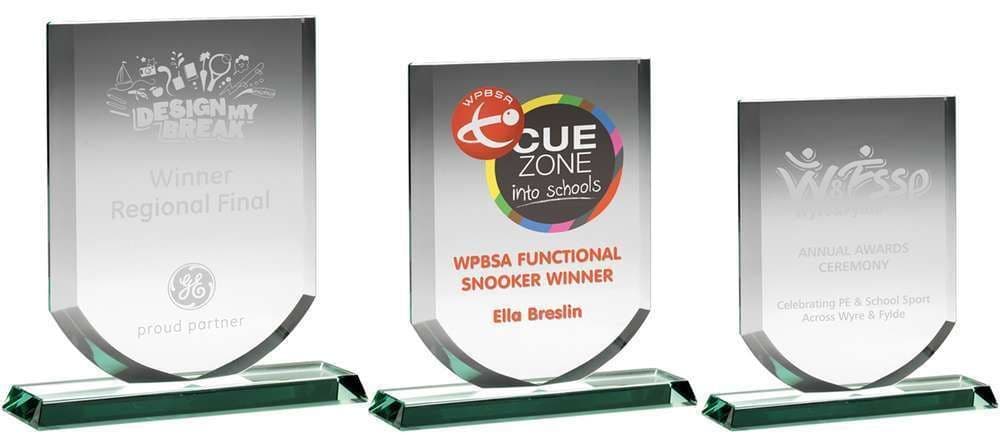 Jade Glass Shield (10mm Thick) | TrophyMaster UK