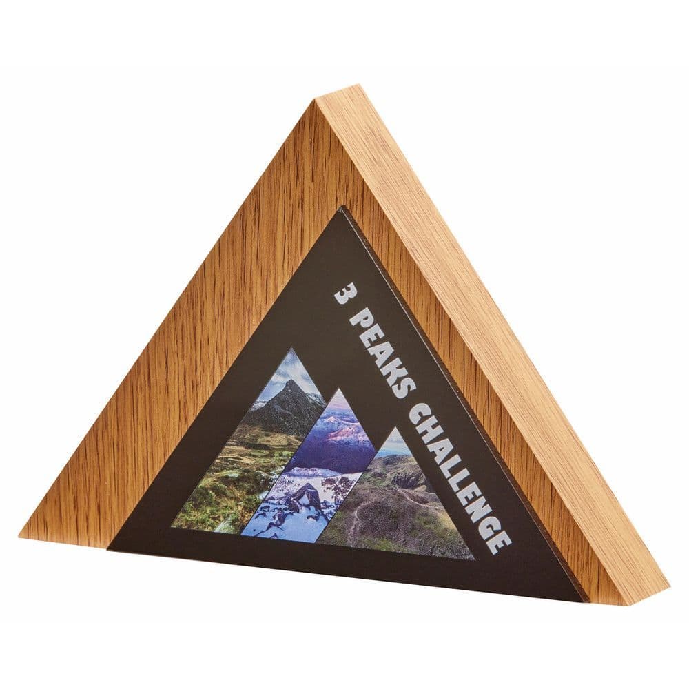 Laminated Wood Triangle with Acrylic Front