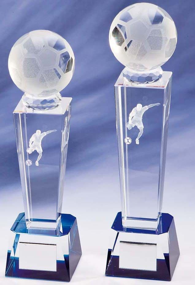 Legend Tower Crystal Football Award | TrophyMaster UK