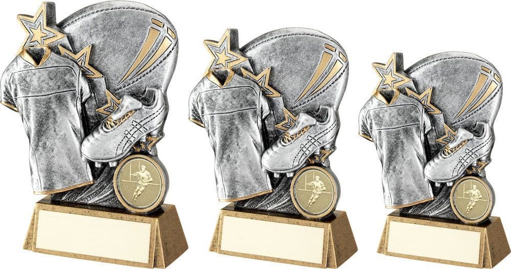 Mighty Pewter/Gold Rugby Award