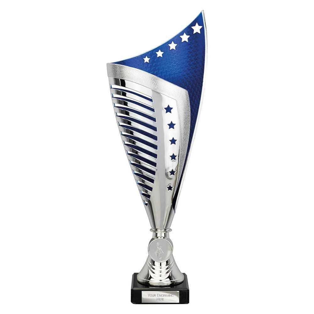 Nebula Star Trophy Silver & Blue