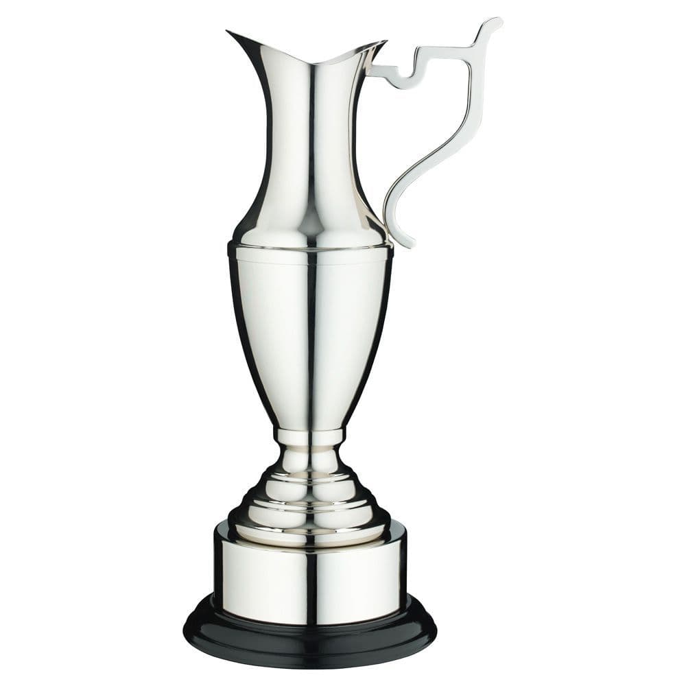 Nickel Plated Claret Jug on Black Base