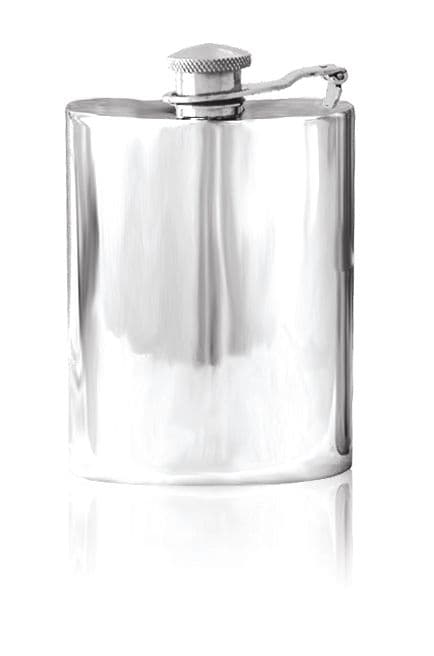 Plain Captive Top Flask Pewter | TrophyMaster UK