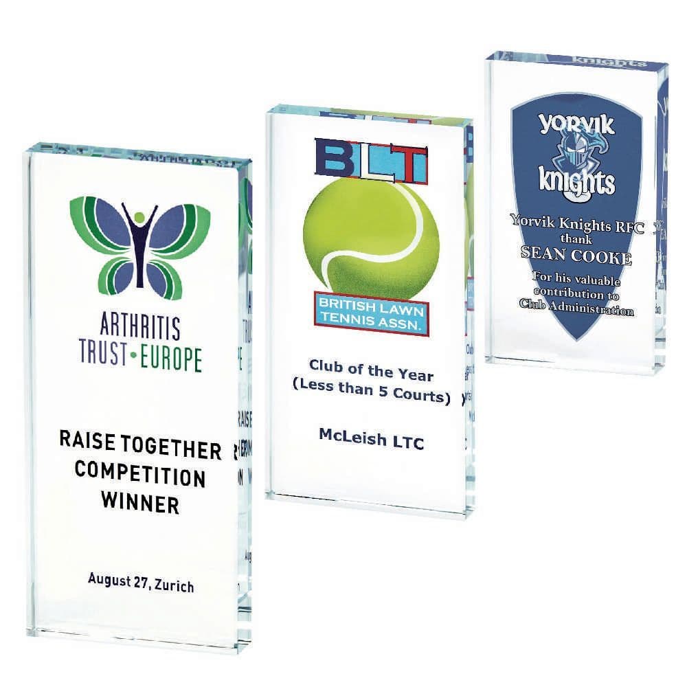 Premium Crystal Rectangle Award for Colour Printing & x28;20mm Thick& x29;