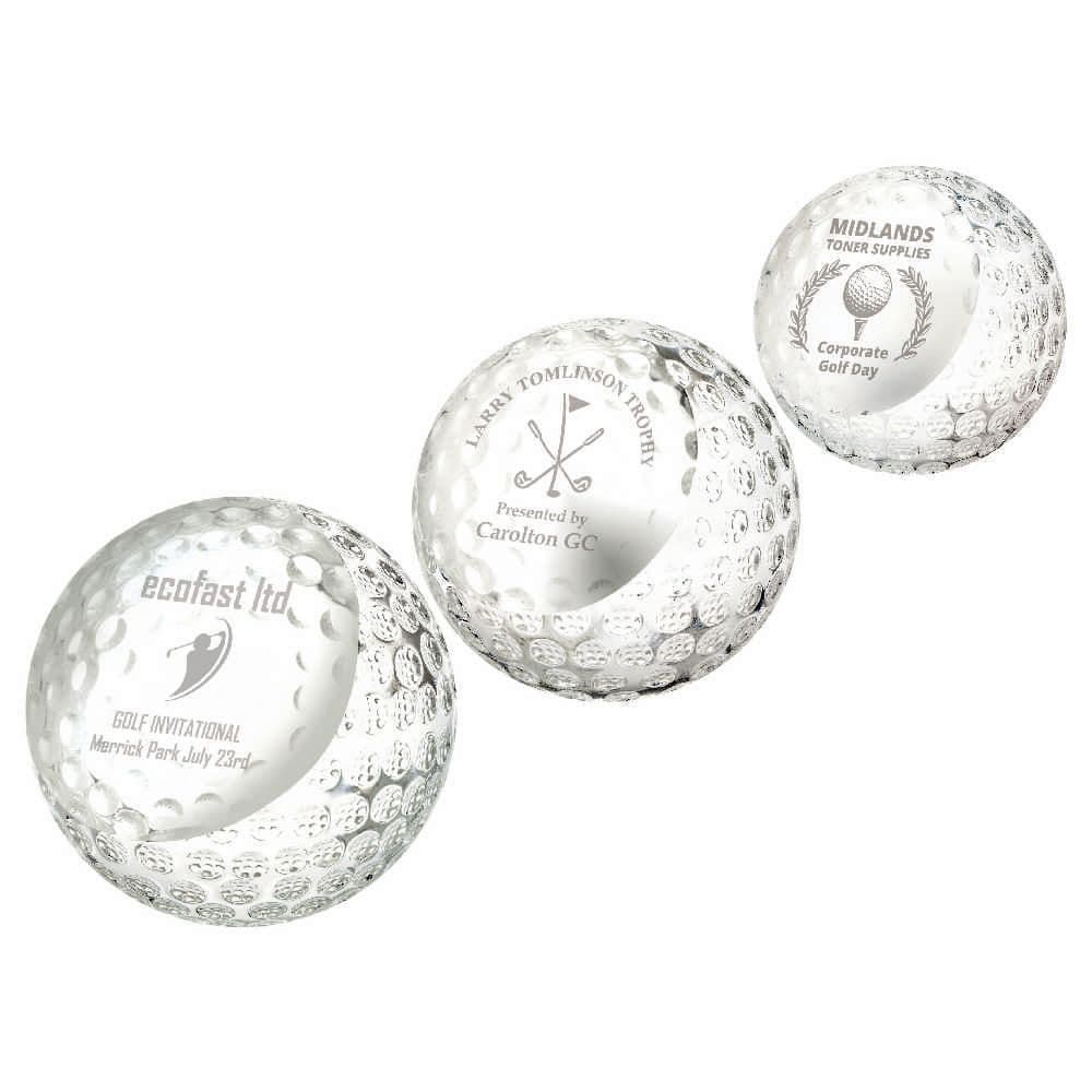 Presitigious Crystal Golf Ball Award