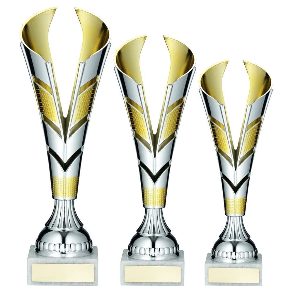 Pronged Silver/Gold Trophy Cup