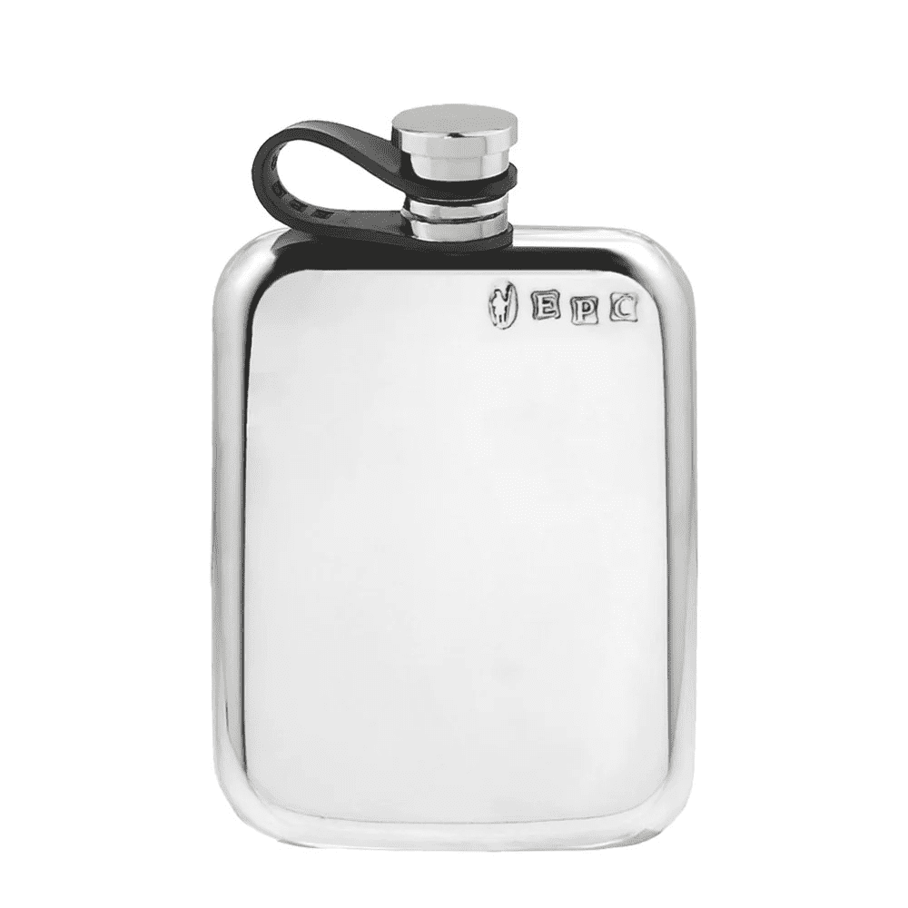 Purse Flask Pewter with Captive Cap | TrophyMaster UK