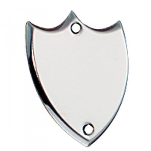 Chrome Raised Record Shield with Engraving | TrophyMaster UK