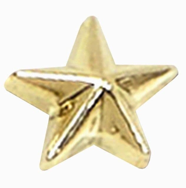 Enameled Gold Raised Star Badge 12mm | TrophyMaster UK