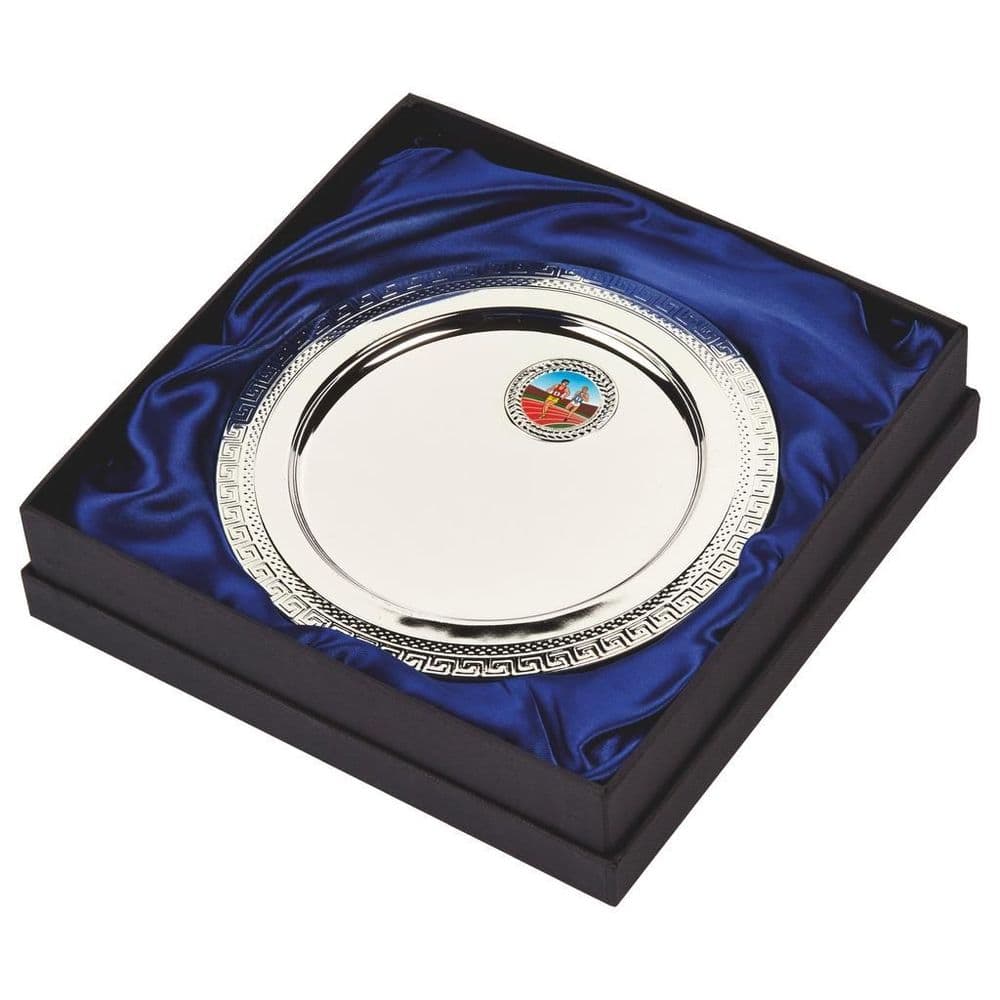 Silver Plated Salver with Centre on Stand 100mm (4") in Presentation ...