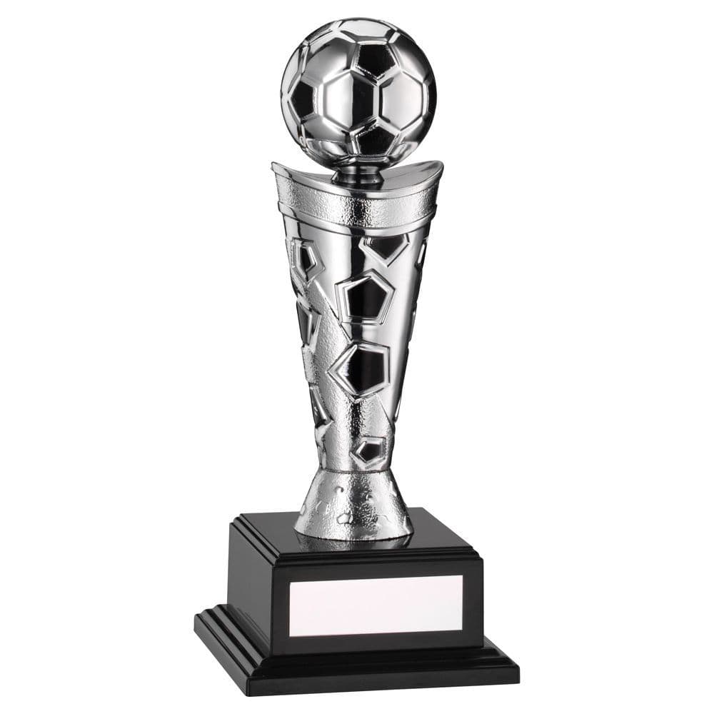Silver/Black Football Tower Trophy on Base