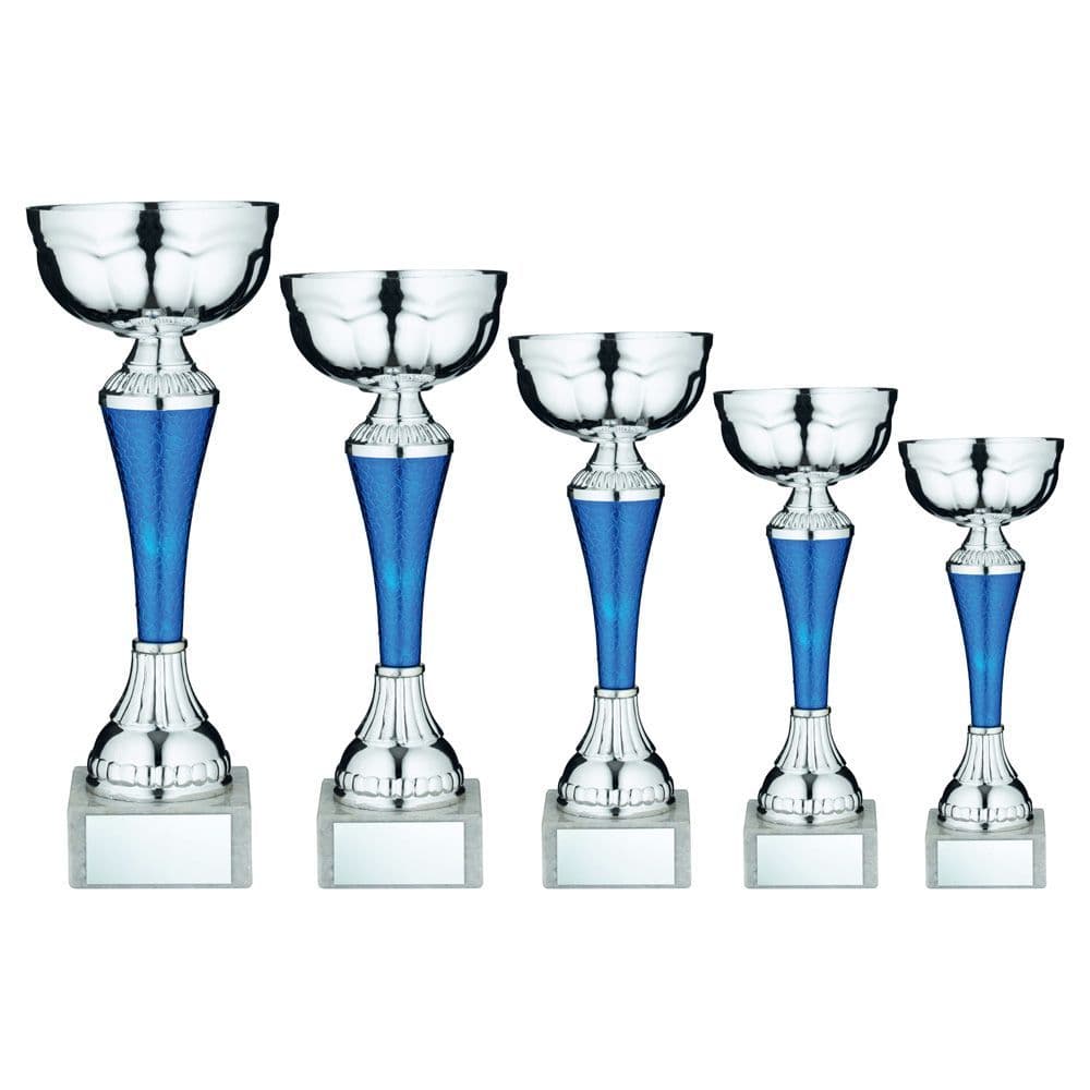 Silver/Blue Snakeskin Trophy Cup