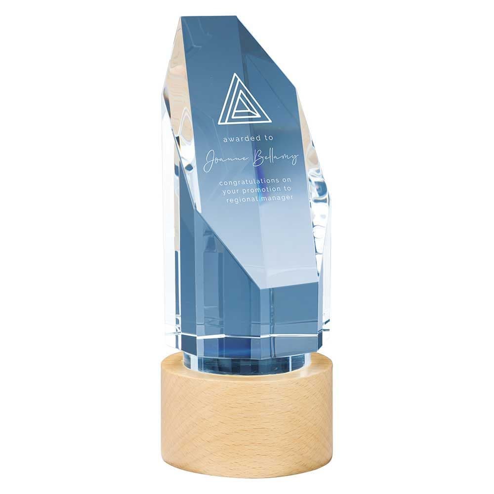 Solo Glass Award Clear & Beechwood