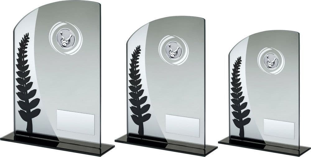 Sprig Ten Pin Bowling Glass Plaque Award