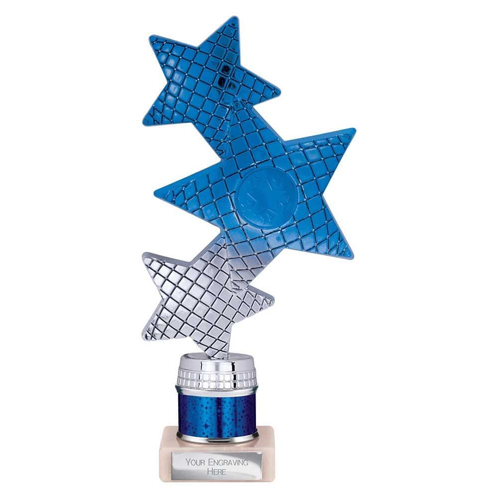 Trinity Star Multisport Tube Trophy Blue & Silver
