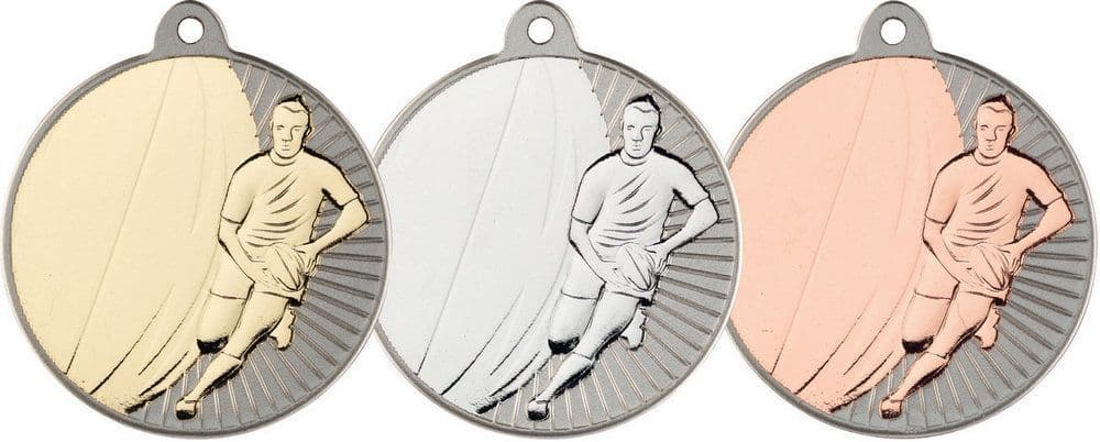 Two Tone Rugby 50mm Medal | TrophyMaster UK