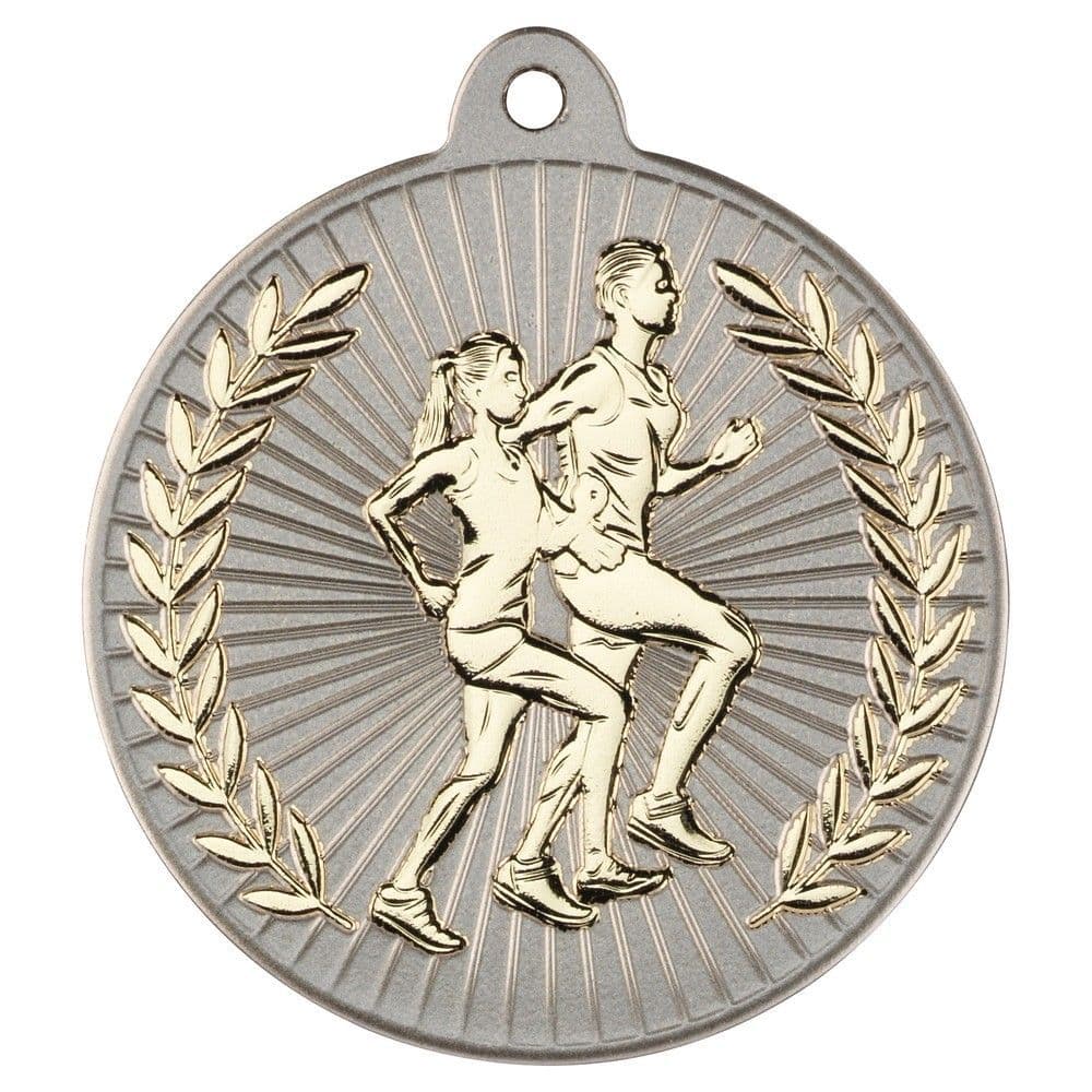Two Tone Running 50mm Medal | TrophyMaster UK