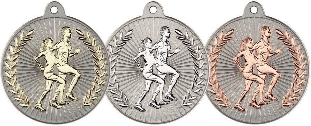 Two Tone Running 50mm Medal | TrophyMaster UK