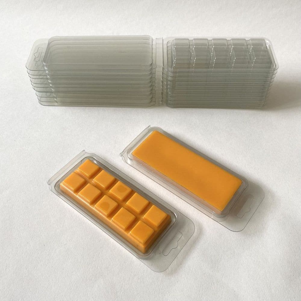 Ten Cell Wax Melt Clamshell Recycled PET Plastic Boxes