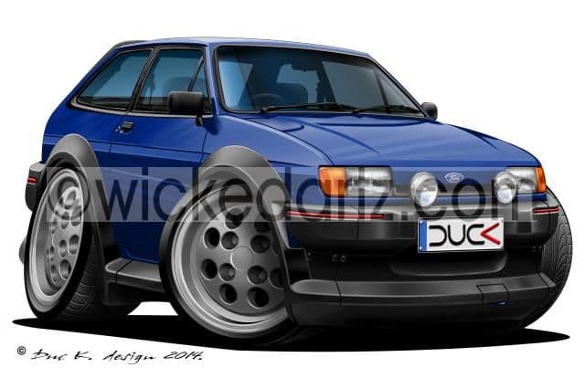 Ford Fiesta MK2 XR2 Blue DK Items from 9 50