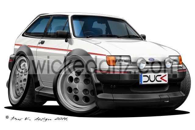 Ford Fiesta MK2 XR2 White DK Items from 9 50