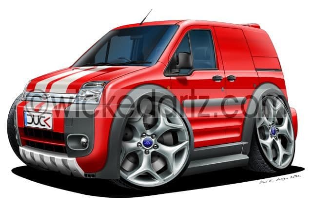 Ford Transit Connect SportVan Red DK Items from 9 50