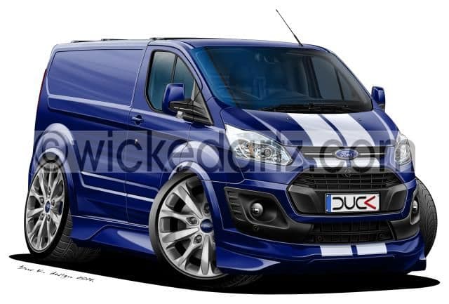 Ford Transit MK8 Custom Sportvan Blue DK Items from 9 50