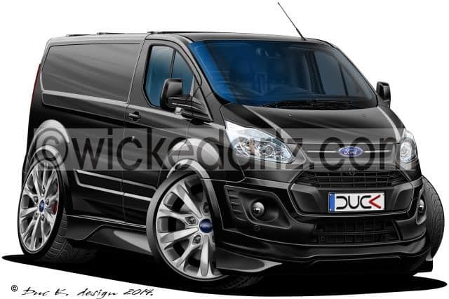 Ford Transit MK8 Custom Van Black DK Items from 9 50
