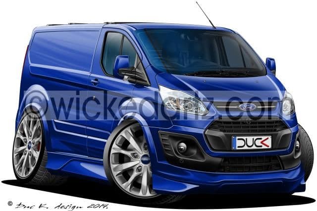 Ford Transit MK8 Custom Van Blue DK Items from 9 50