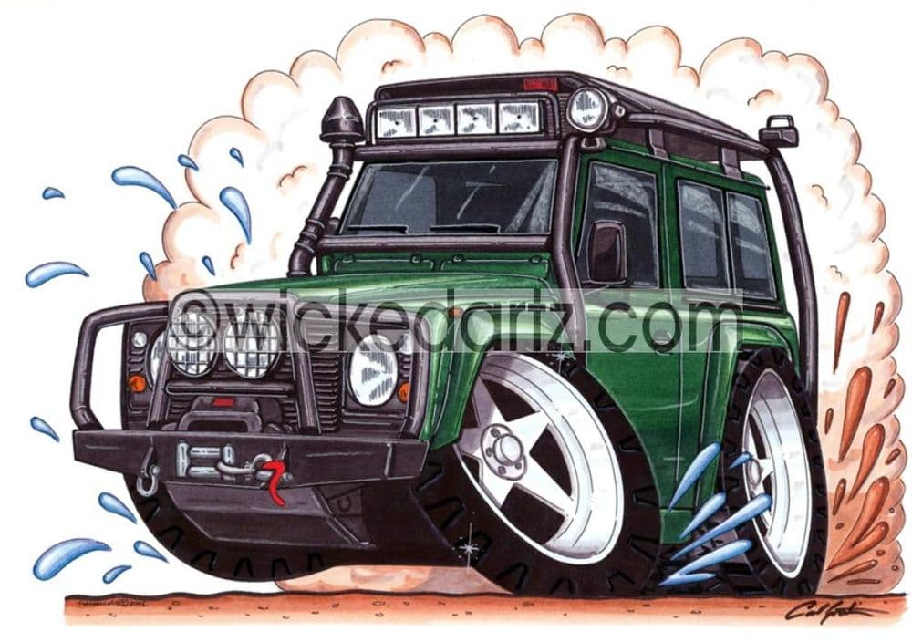 Land Rover Defender Green Items from 9 50