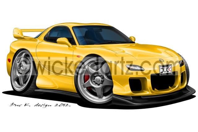 Mazda RX7 Yellow DK Items from 9 50