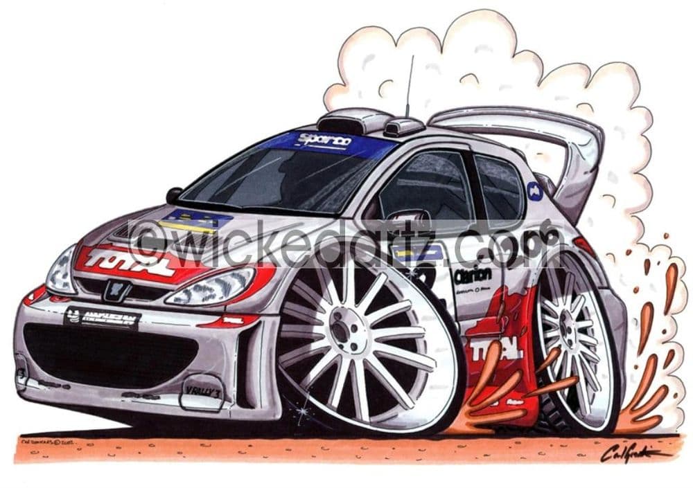 Peugeot 206 Rally Peugeot 206 2003 Kronos Full Rally Graphics Kit