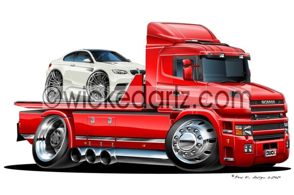 Scania Tow Truck with Car Red DK Items from 9 50