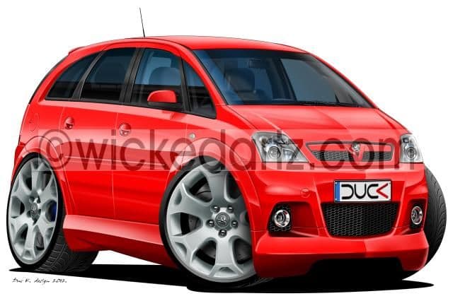Vauxhall Meriva VXR Red DK Items from 9 50