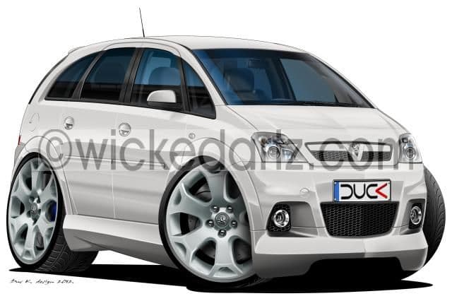 Vauxhall Meriva VXR White DK Items from 9 50