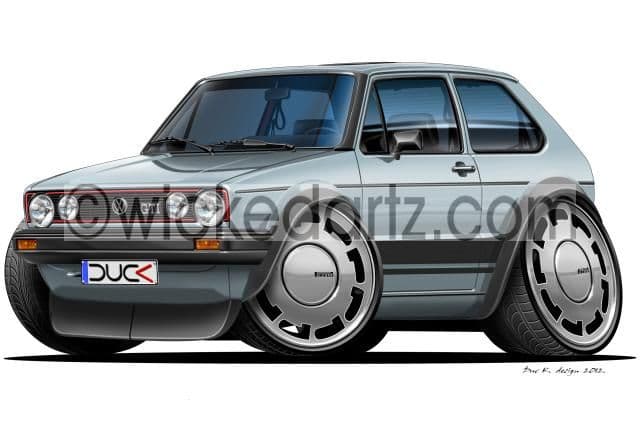 VW Golf MK1 GTi Silver DK Items from 9 50