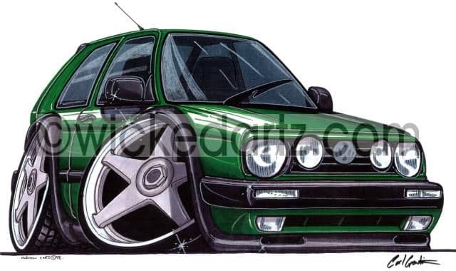 VW Golf MK2 Green Items from 9 50