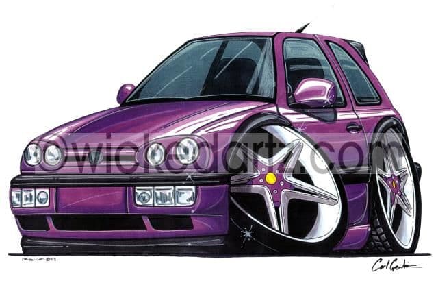 VW Golf MK3 Purple Items from 9 50