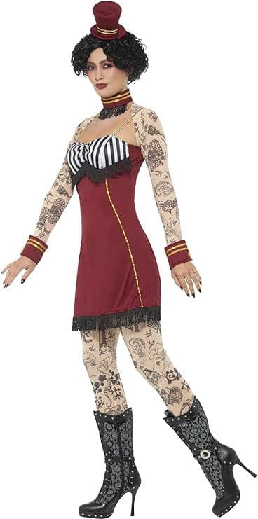 Halloween Ladies Deluxe Tattoo Lady Costume