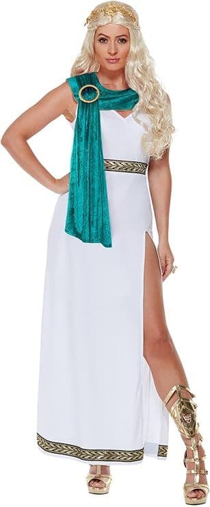 Ladies Deluxe Roman Empire Queen Toga Costume