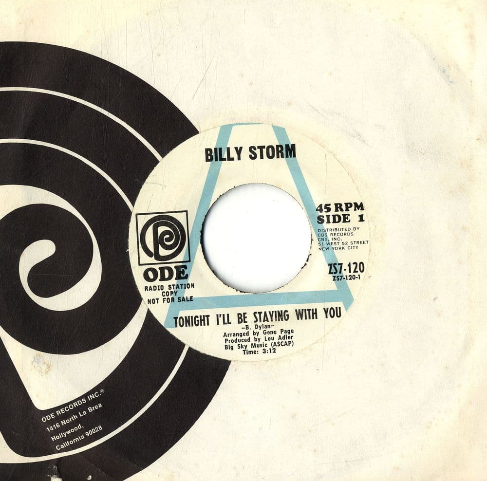 Billy Storm - Tonight I ll Be Staying With You/Coal Mine ZS7-120 M-