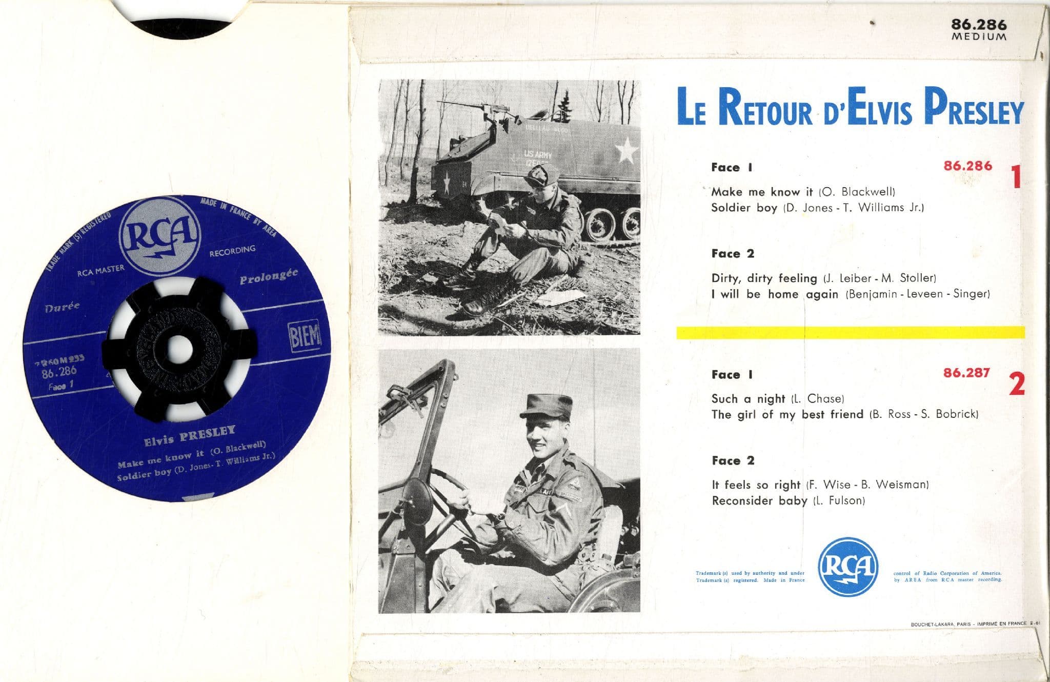 Elvis Presley - France - Le Retour D Elvis 1 86 286 M-/M-