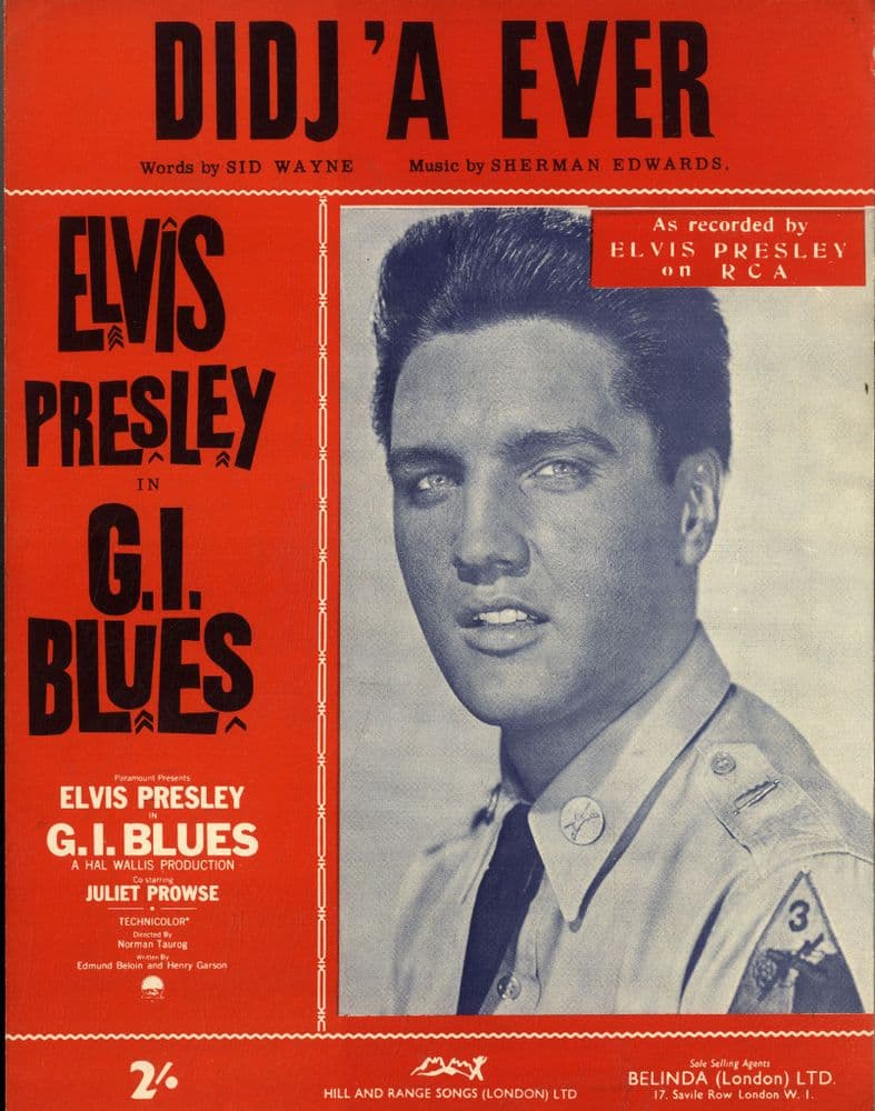 Elvis Presley - Sheet Music - Didja Ever - Mint
