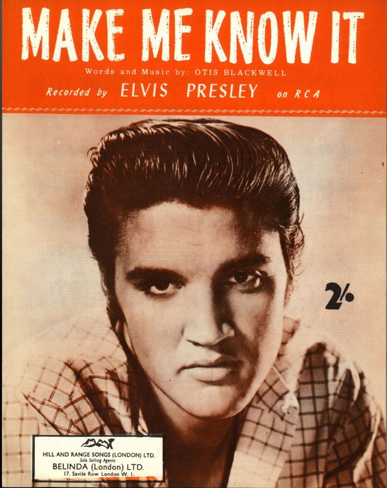 Elvis Presley - Sheet Music - Make Me Know It - Mint