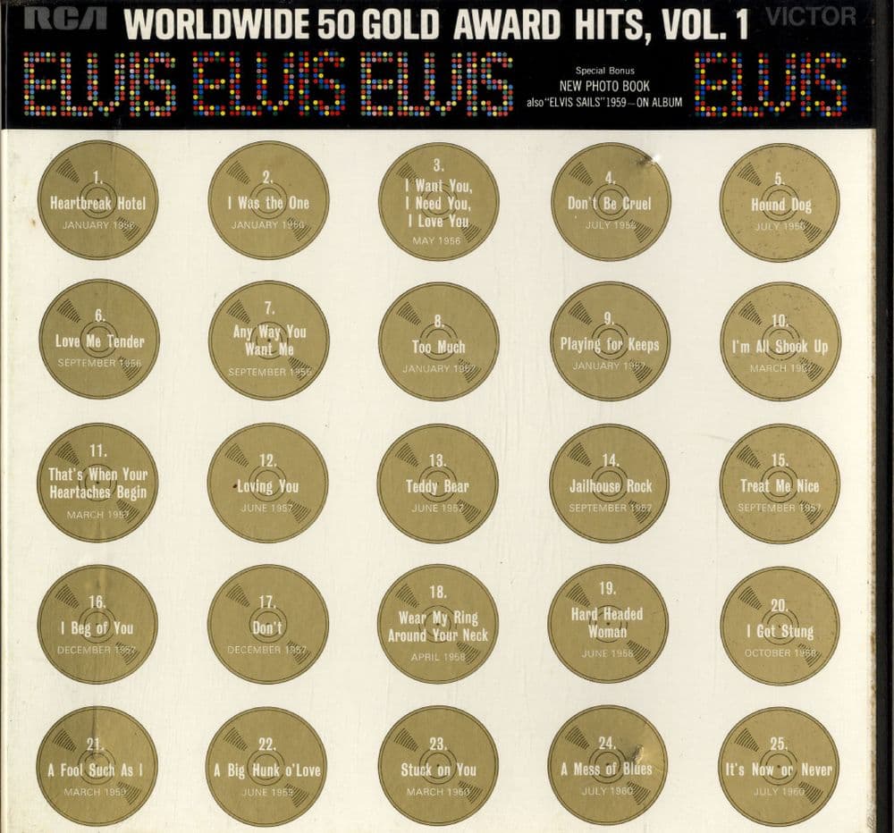 Elvis Presley - Worldwide 50 Gold Award Hits Vol 1 LPM 6401 4 LP Set ...